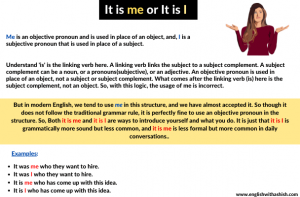 It is ME or It is I? Which one is correct?