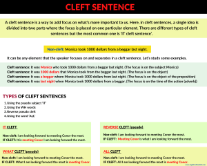 Cleft sentence masterclass || Definition, types, and examples