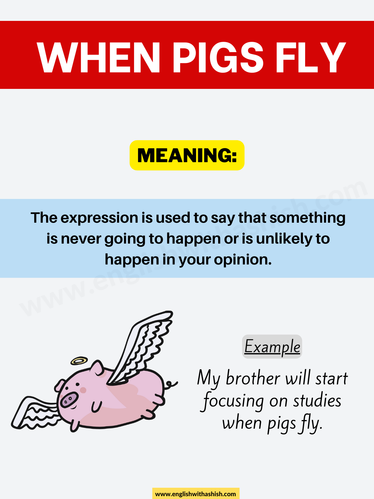 WHEN PIGS FLY Meaning And Examples with Infographics WHEN PIGS FLY Meaning And Examples with Infographics